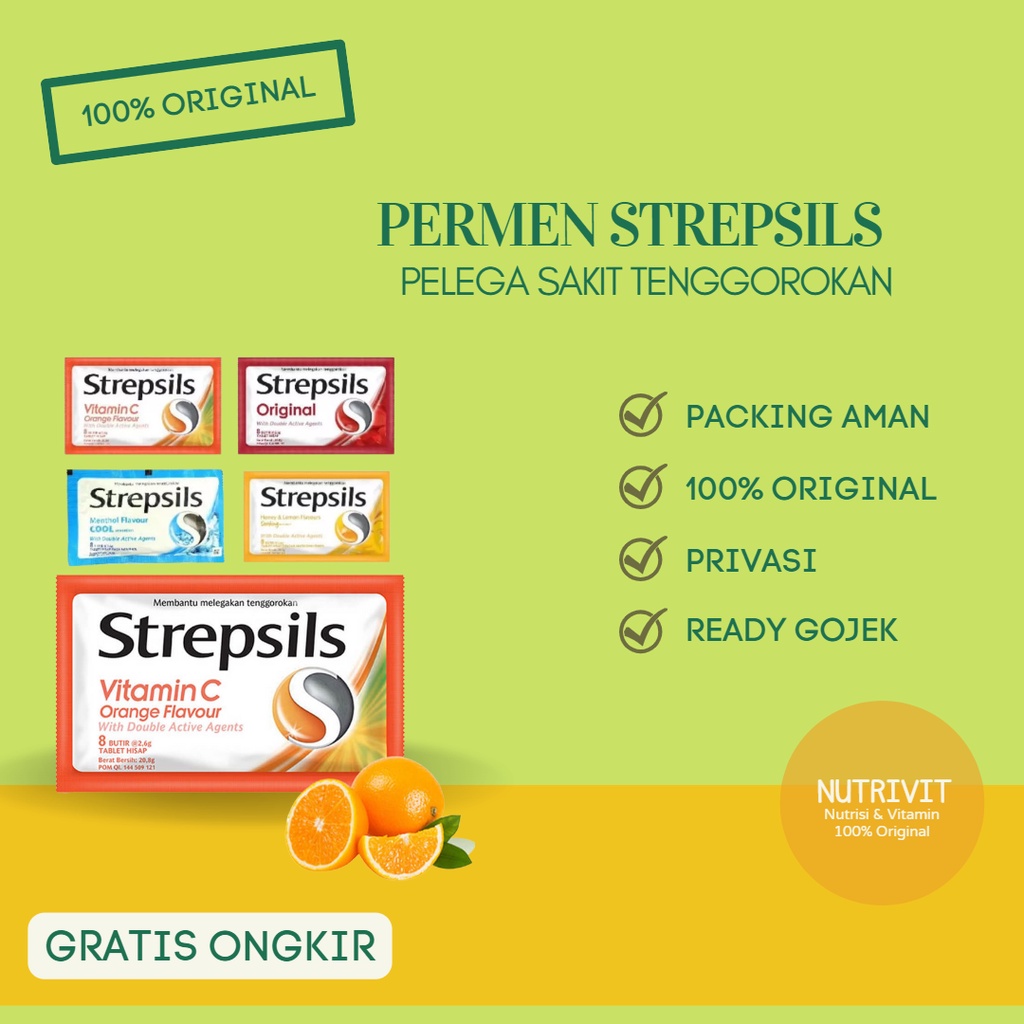 Jual PERMEN STREPSIL ISI 8 COOL/ ORIGINAL/ HONEY LEMON | Shopee Indonesia