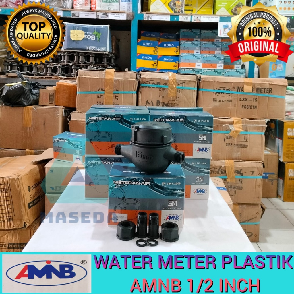 Jual Water Meter PVC/NILON - Plastik AMNB 1/2 INCH | Shopee Indonesia