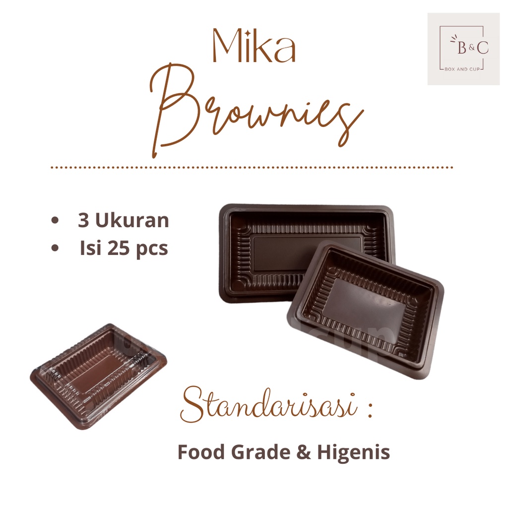 Jual Mika Kotak Tempat Brownies/ Bronis/ Kue/ Bolu/ Coklat Bahan ...