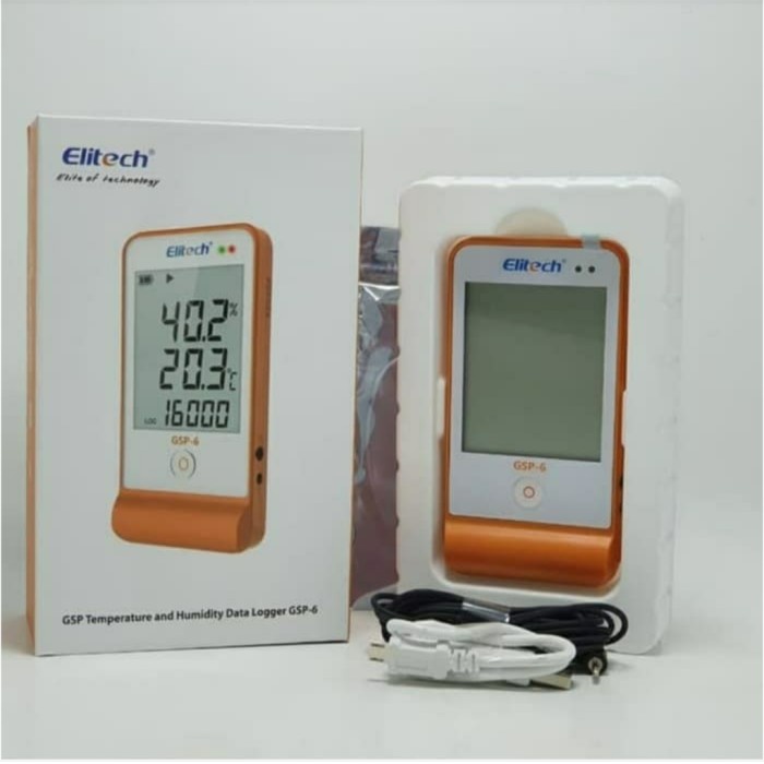 Jual Temperature Data Logger Humidity Elitech Original ( Gsp-6 ...