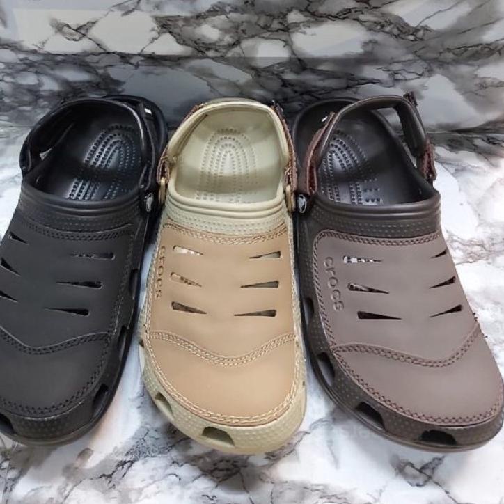 Jual Flash Sale TERSendal Crocs Yukon Suede Clogs / Leather Man ...