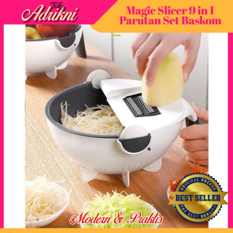 Jual TOKO ADRIKNI Magic Slicer 9 in 1 Parutan Set Baskom Serbaguna ...