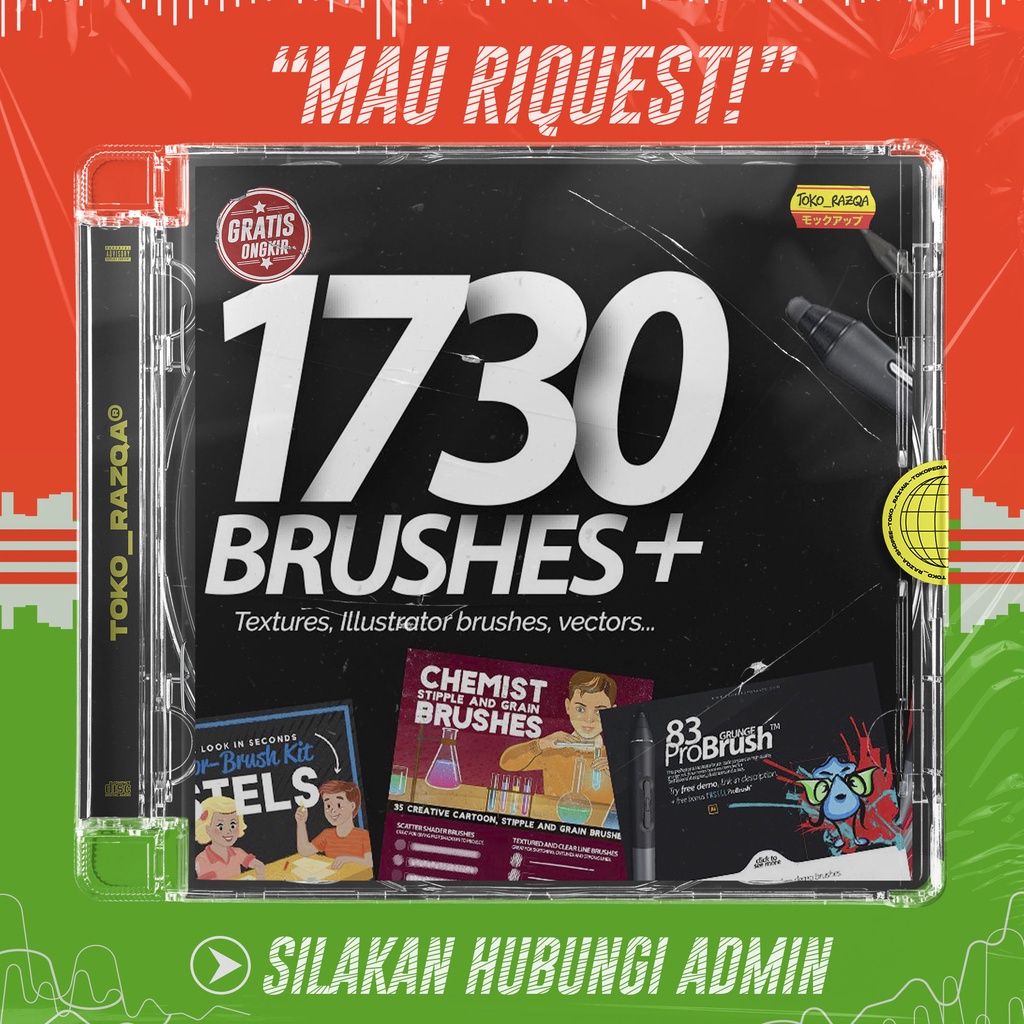 Jual 1730+ Illustrator Brushes Bundle For Photoshop & Illustrator AI/PS BRUSHES | Shopee Indonesia