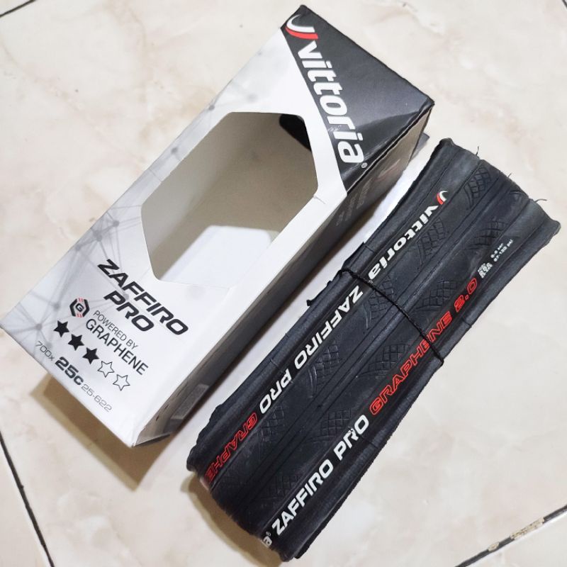 Jual Ban Luar Sepeda Roadbike Vittoria ZAFFIRO PRO GRAPHENE 2.0 Black 700c 25 - 622 Size 700x25 ...