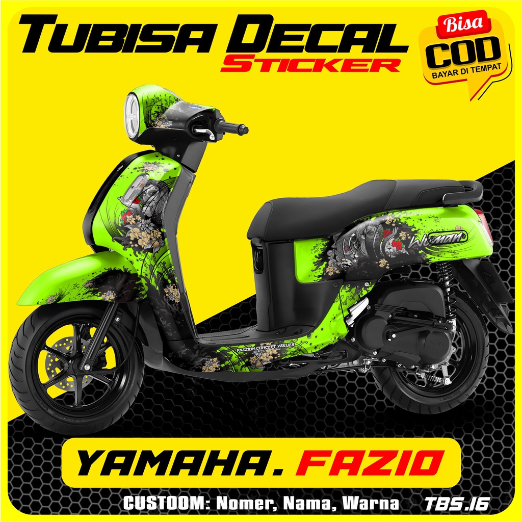Jual Decal Stiker Variasi Full Body Yamaha FAZZIO Premium Racing. TBS ...