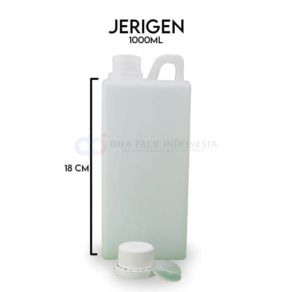 Jual Jerigen 1 liter SEGEL TEBAL / botol 1 liter natural MODELPNJANG ...