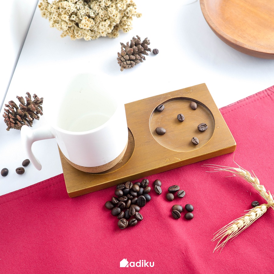 Jual ADIKU.ID Nampan Kopi - Tray Coffee Kayu Jati | Shopee Indonesia