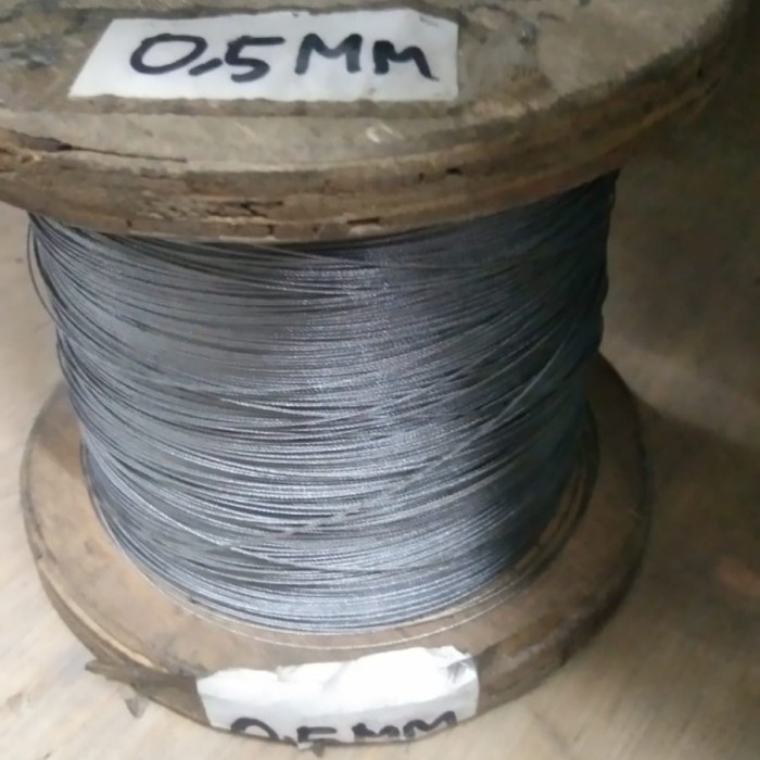 Jual Marn Wire Rope Stainless #304 0.5Mm/Kawat Seling Stainless/ Seling Stenlis | Shopee Indonesia