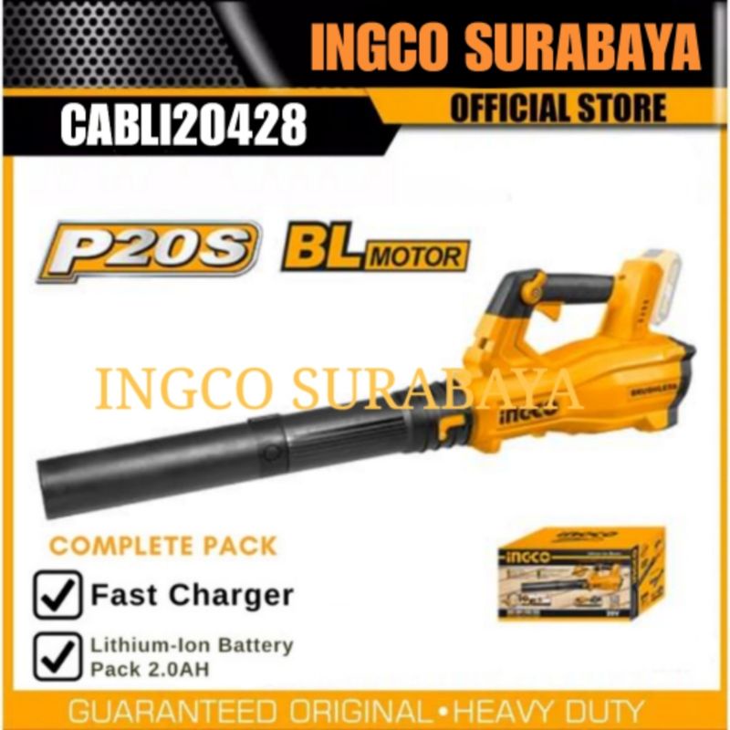 Jual INGCO CABLI20428 P20S BLOWER CORDLESS MESIN TIUP DAUN BATERAI 20V ...