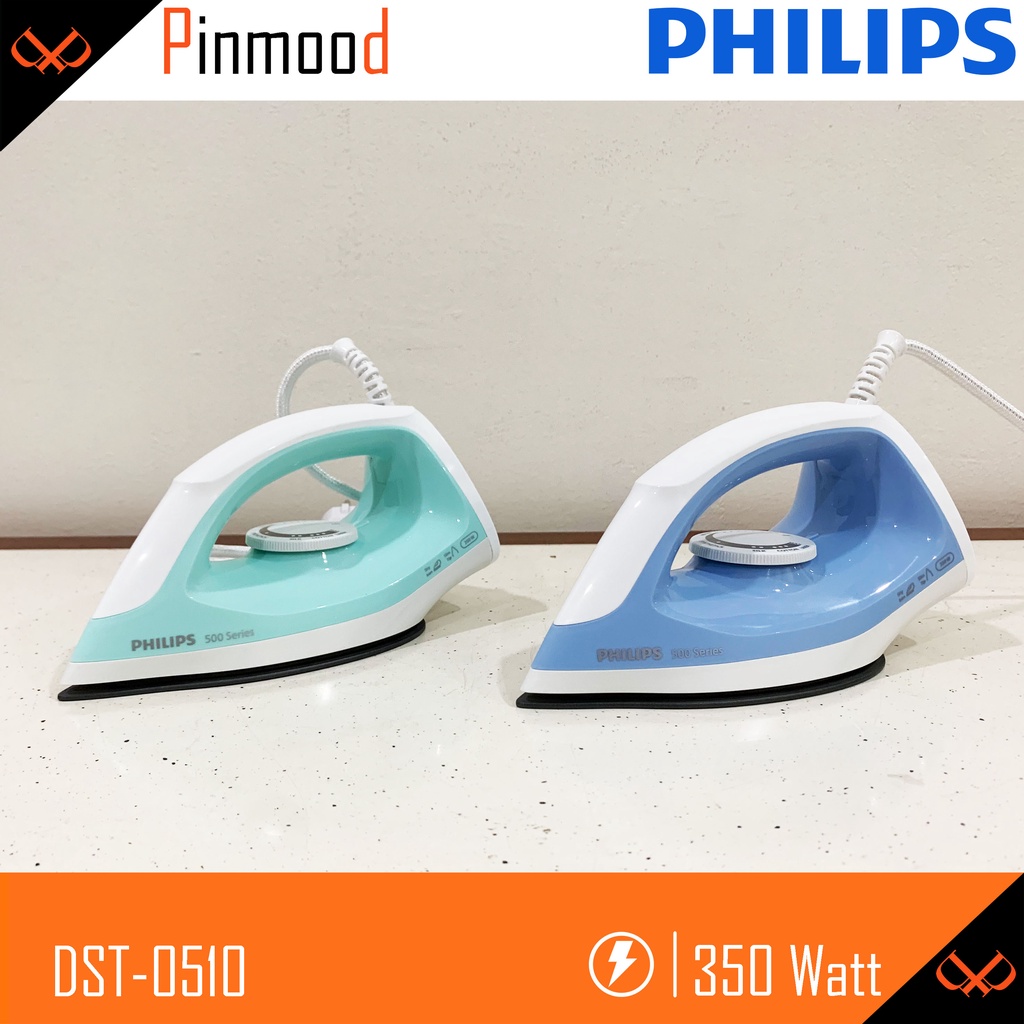 Jual PHILIPS SETRIKA LISTRIK DST-0510 [ 350 WATT ] SERI 500 DRY IRON ...