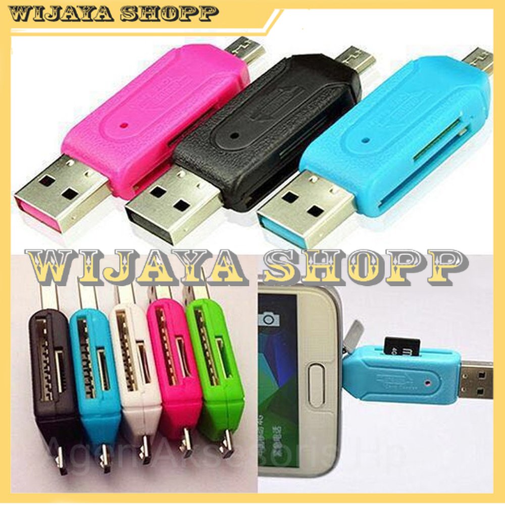 Jual USB OTG + TF Card Reader Mini 2in1 Micro SD Mini minisd microsd transfer data Adapter ...