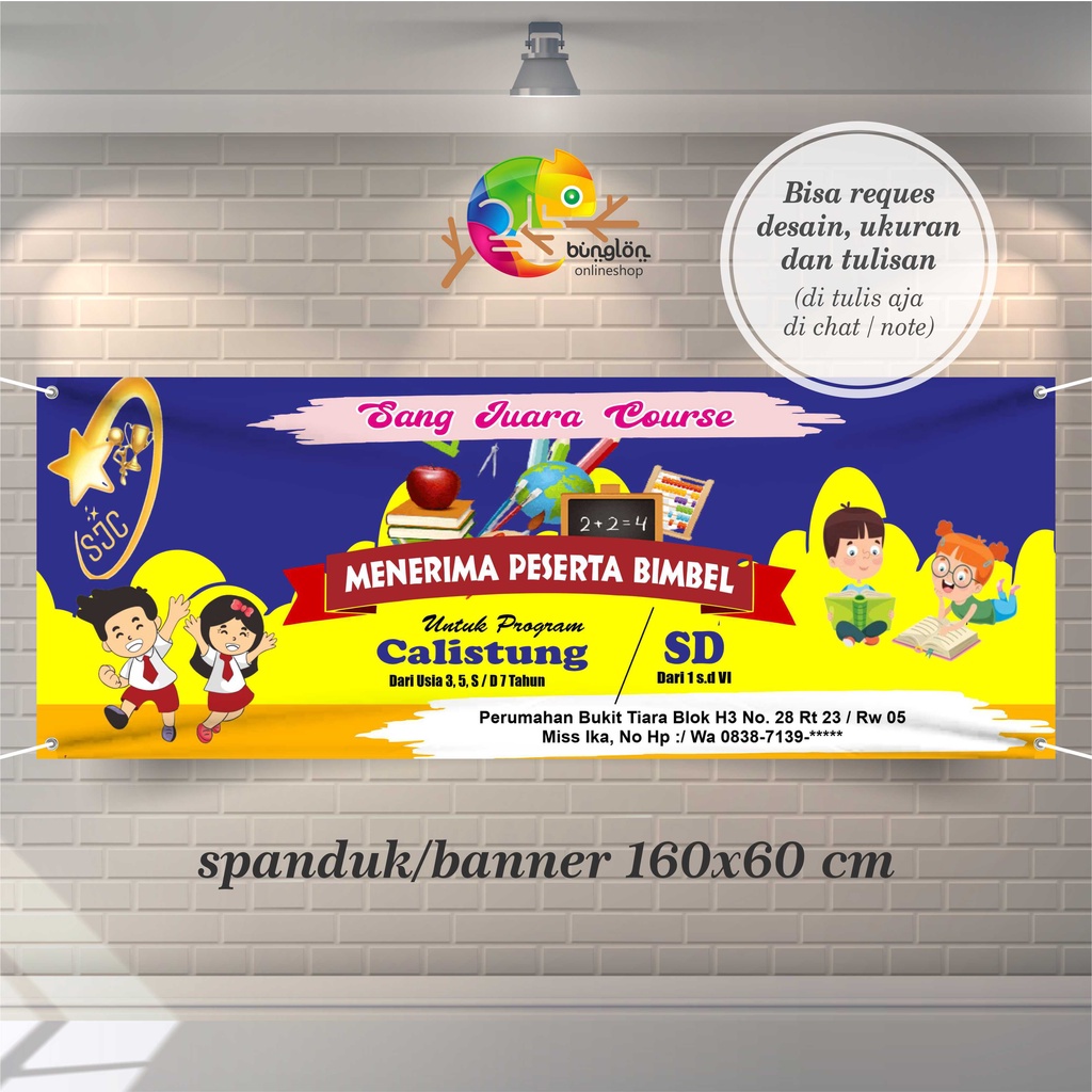 Jual Spanduk Banner Bimbel, Spanduk Bimbingan Belajar Bebas Desain ...