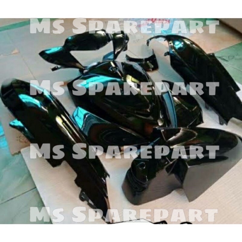 Jual Full body halus Yamaha Mio j warna hitam polos plus Striping ...