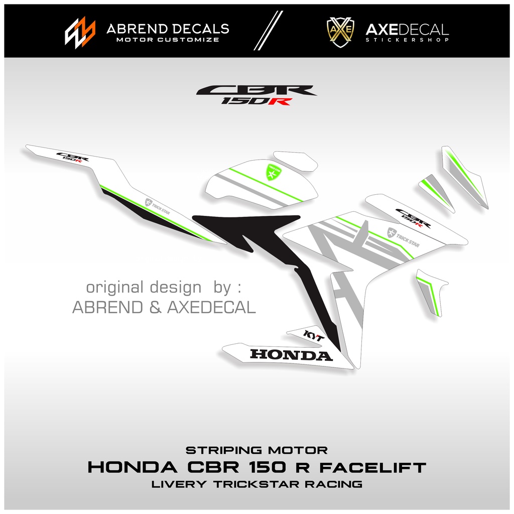 Jual Striping CBR 150 Facelift Trick Star Racing / Stiker Motor Honda ...