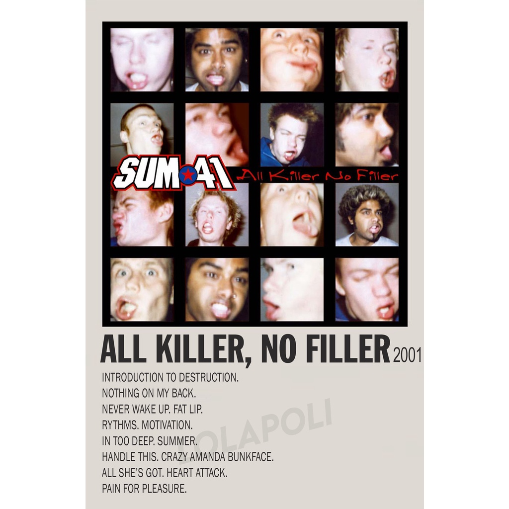 Jual Poster Cover Album All Killer, No Filler - Sum 41 | Shopee Indonesia