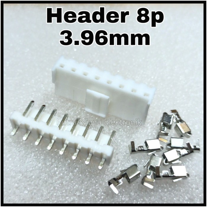 Jual (1 Set) Konektor Header 8 Pin 3.96mm Lock 8p 3.96 mm Male Female ...
