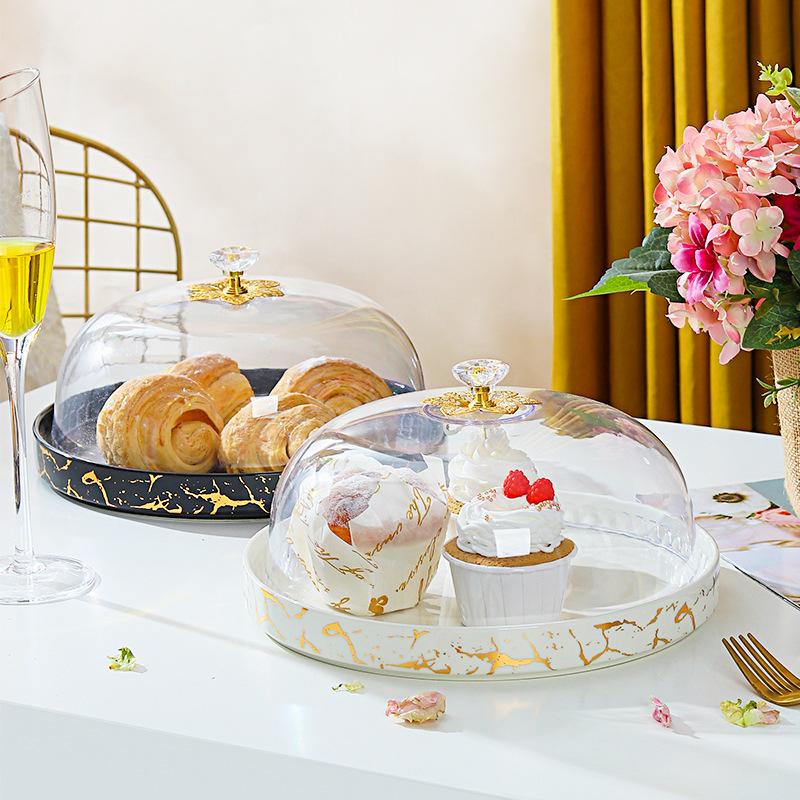 Jual AGB - ATRAY2260 Cake Tray Keramik / Cake Piring saji dengan tutup ...