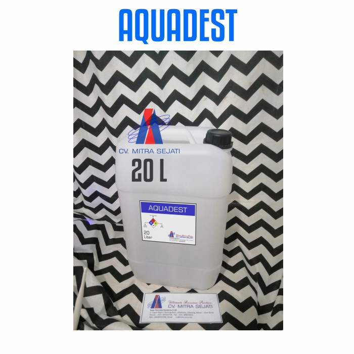 Jual Lab Aquadest Aquades 20 Liter / Distilled Water / H2O / Air Murni ...