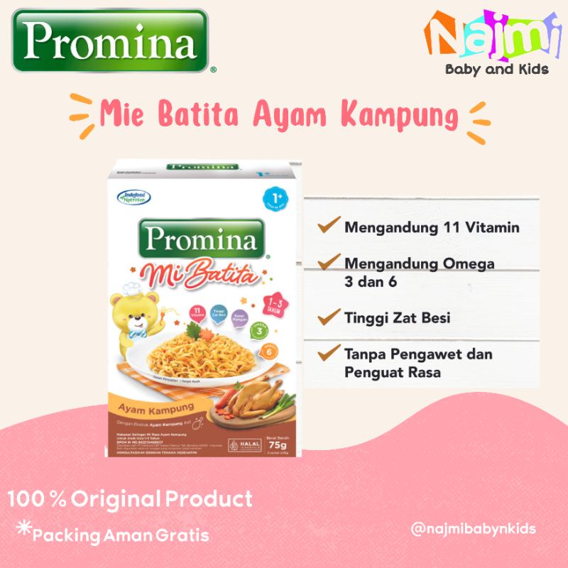 Jual Promina Mie Mi Batita Ayam Kampung / Instan Mi untuk Bayi Anak ...
