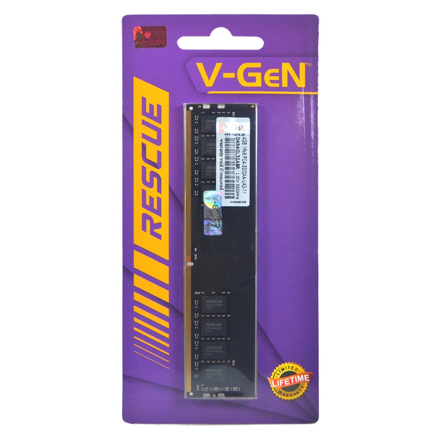 Jual memory RAM DDR4 V-GeN RESCUE 4GB PC25600/3200Mhz LongDimm | Shopee ...
