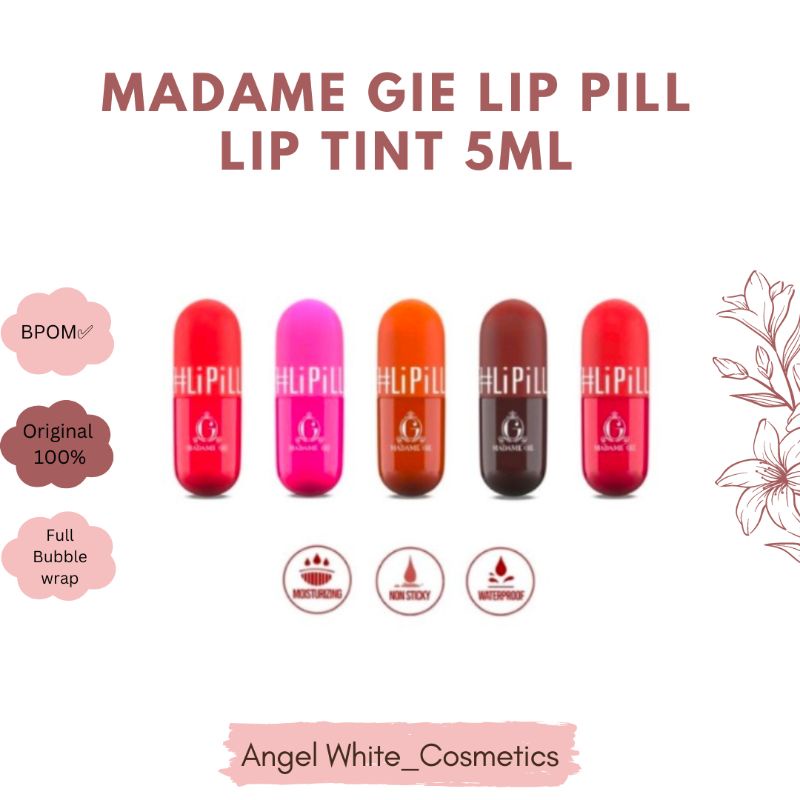 Jual ORIGINAL 100% MADAME GIE LIP PILL LIP TINT 5ML | Shopee Indonesia