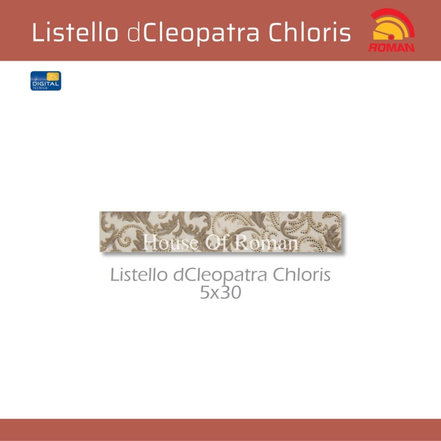 Jual ROMAN KERAMIK LISTELLO DCLEOPATRA CHLORIS 5X30 L30C0027 | Shopee ...