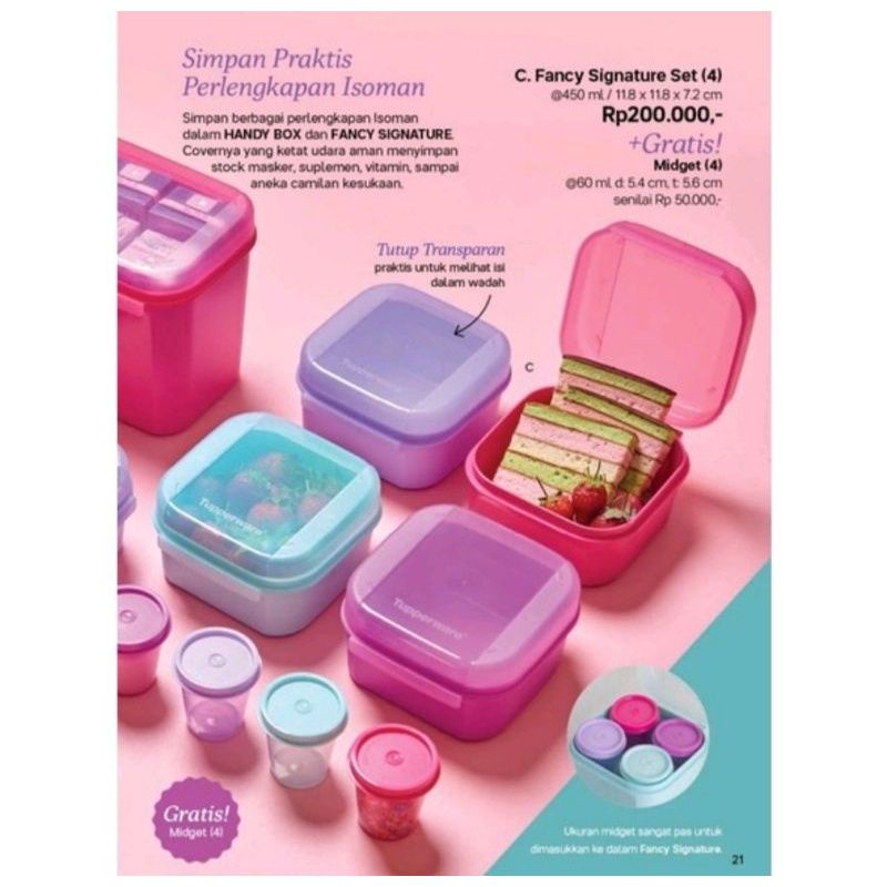 Jual Fancy Signature Tupperware Free Midget | Shopee Indonesia