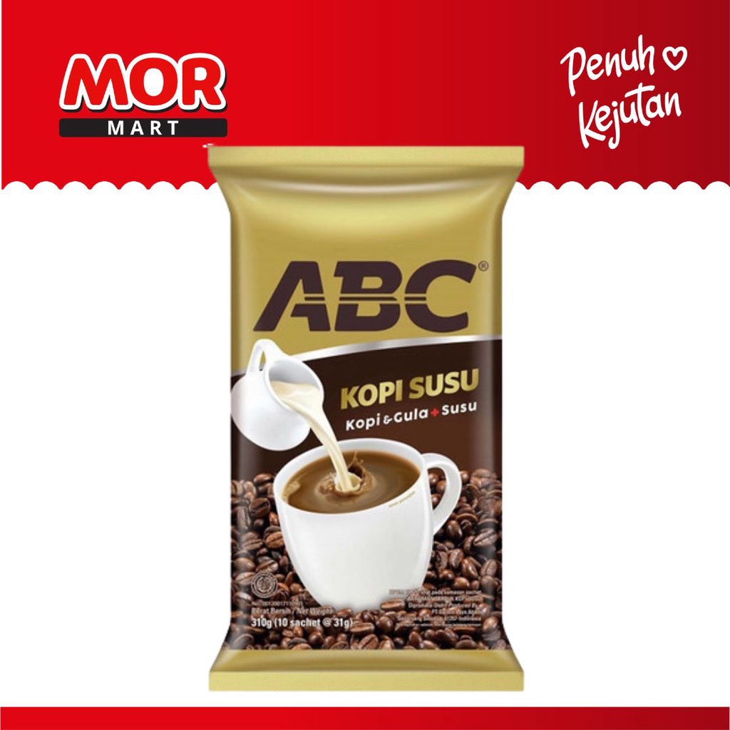 Jual ABC Kopi Gula Susu Coffee Milk Sachet Bubuk 10s x 30 gr | Shopee ...