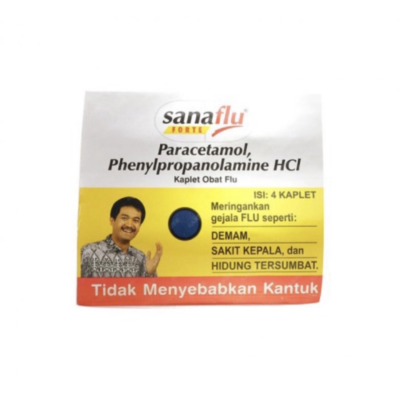 Jual Sanaflu forte strip 4 tablet ( obat pusing demam pilek ) | Shopee ...