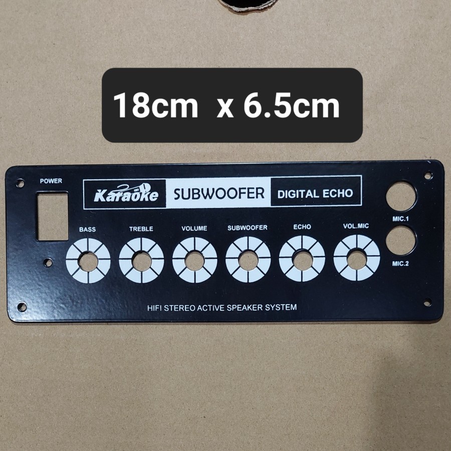 Jual papan panel speaker aktif aktive active knop potensio power besi ...