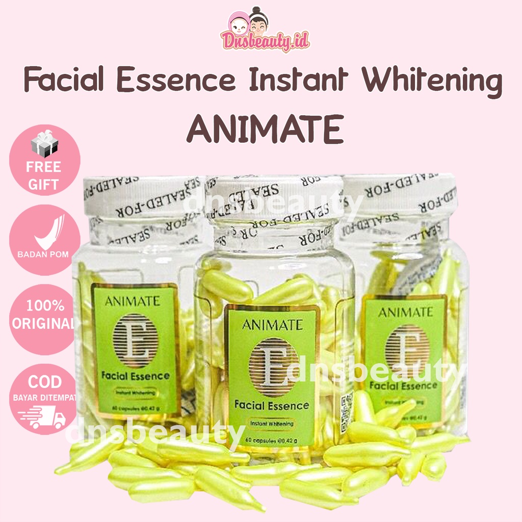 Jual Animate Facial Essence Serum Capsul Vitamin E Asli 100% Original ...