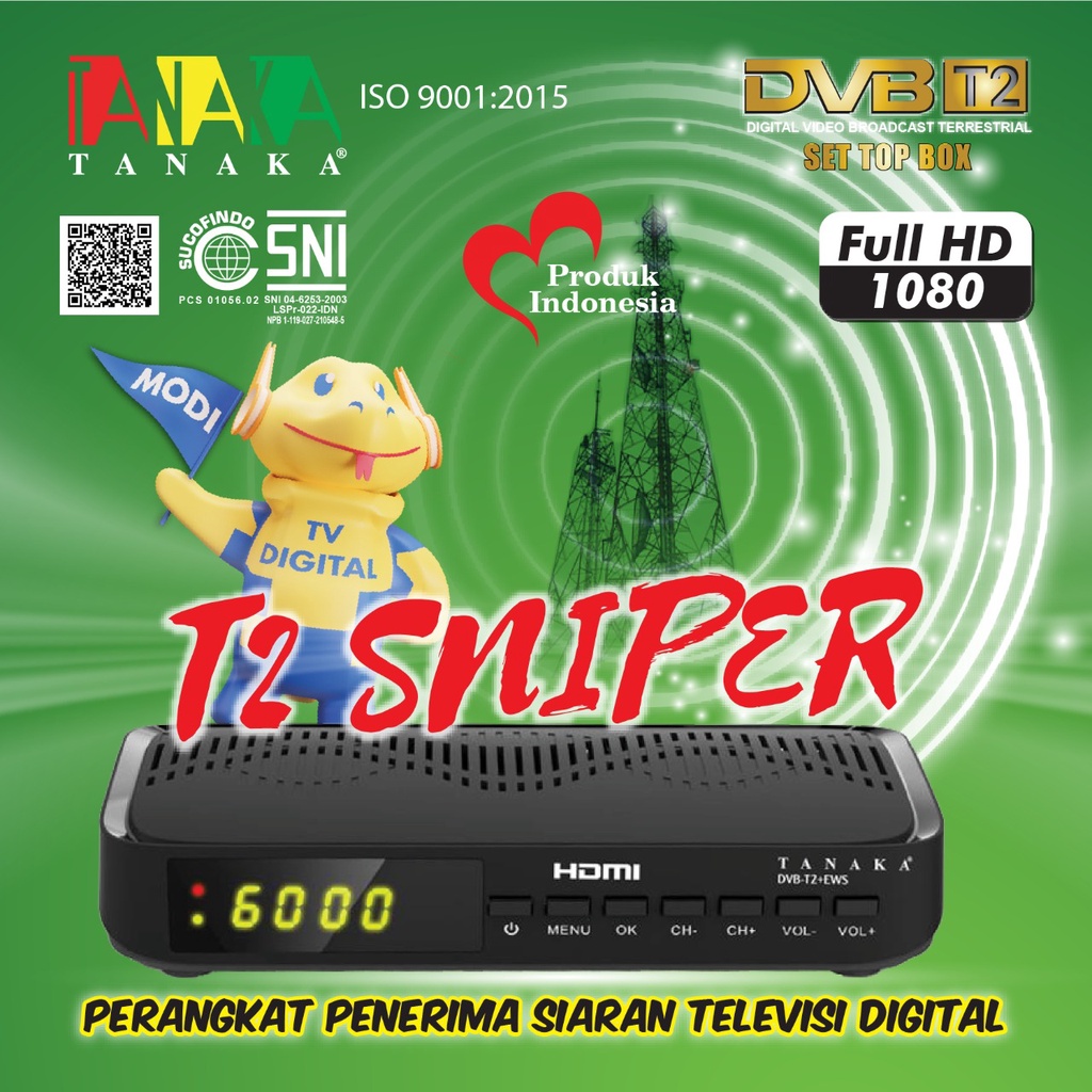 Jual STB Digital DVB T2 Merek Tanaka Type T2 Sniper | Shopee Indonesia