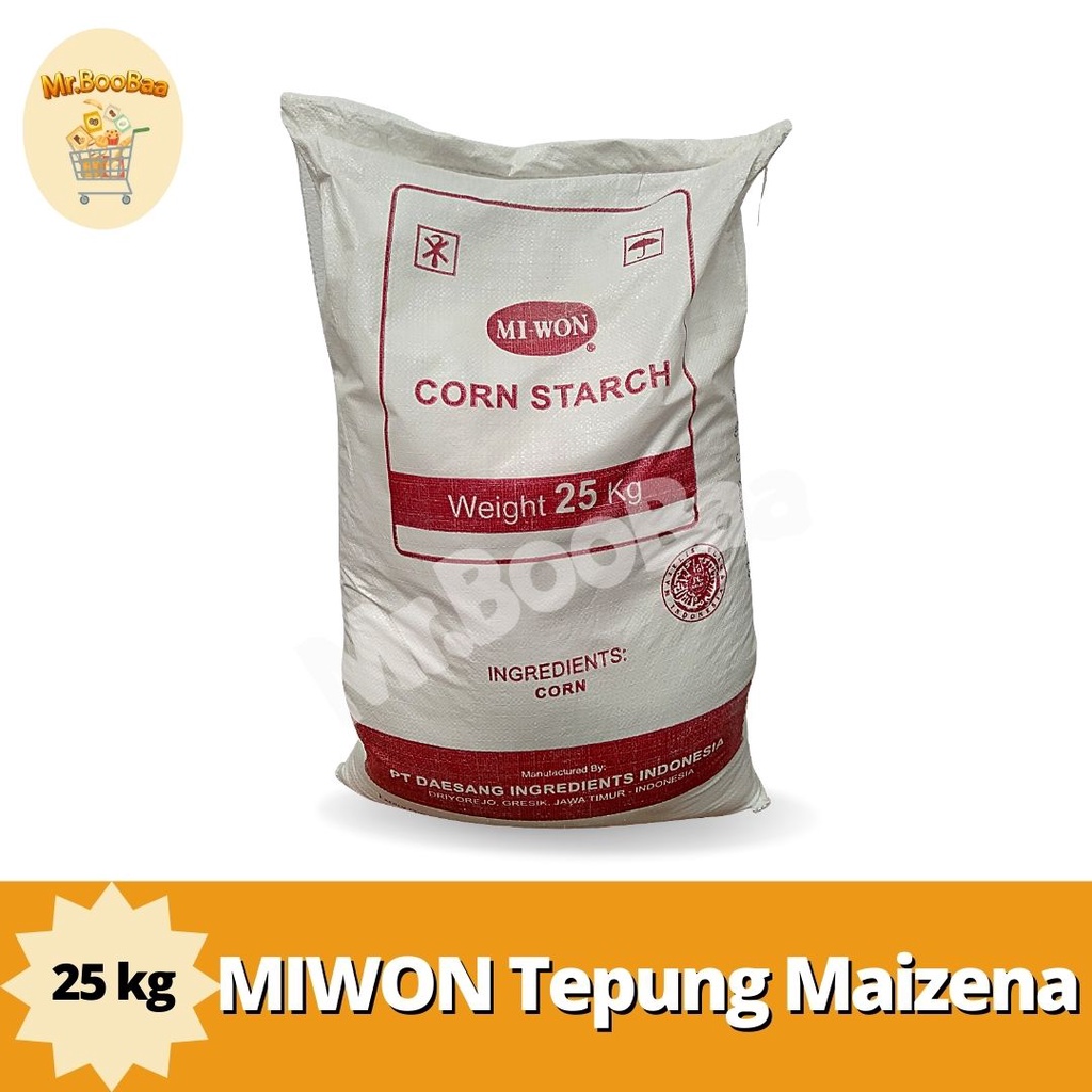 Jual MIZENA MIWON Tepung Maizena 25kg - Tepung Jagung - Corn Starch 25 ...