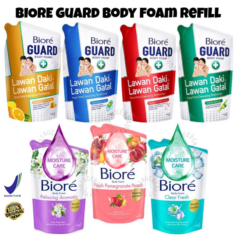Jual Biore Guard Moisture Care Body Foam Active Antibacterial Enegertic ...