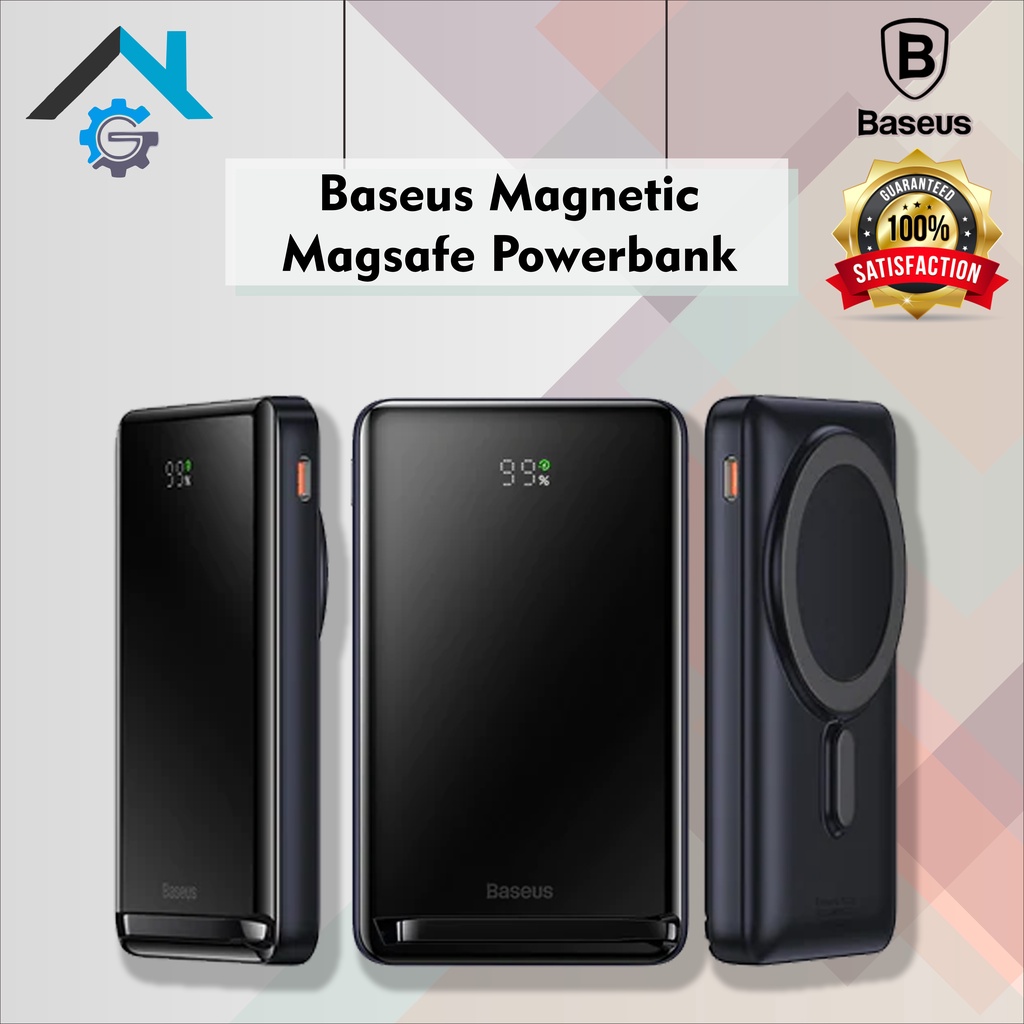Jual Baseus Wireless Power Bank Magnetic Magsafe 20W Fast Charging ...