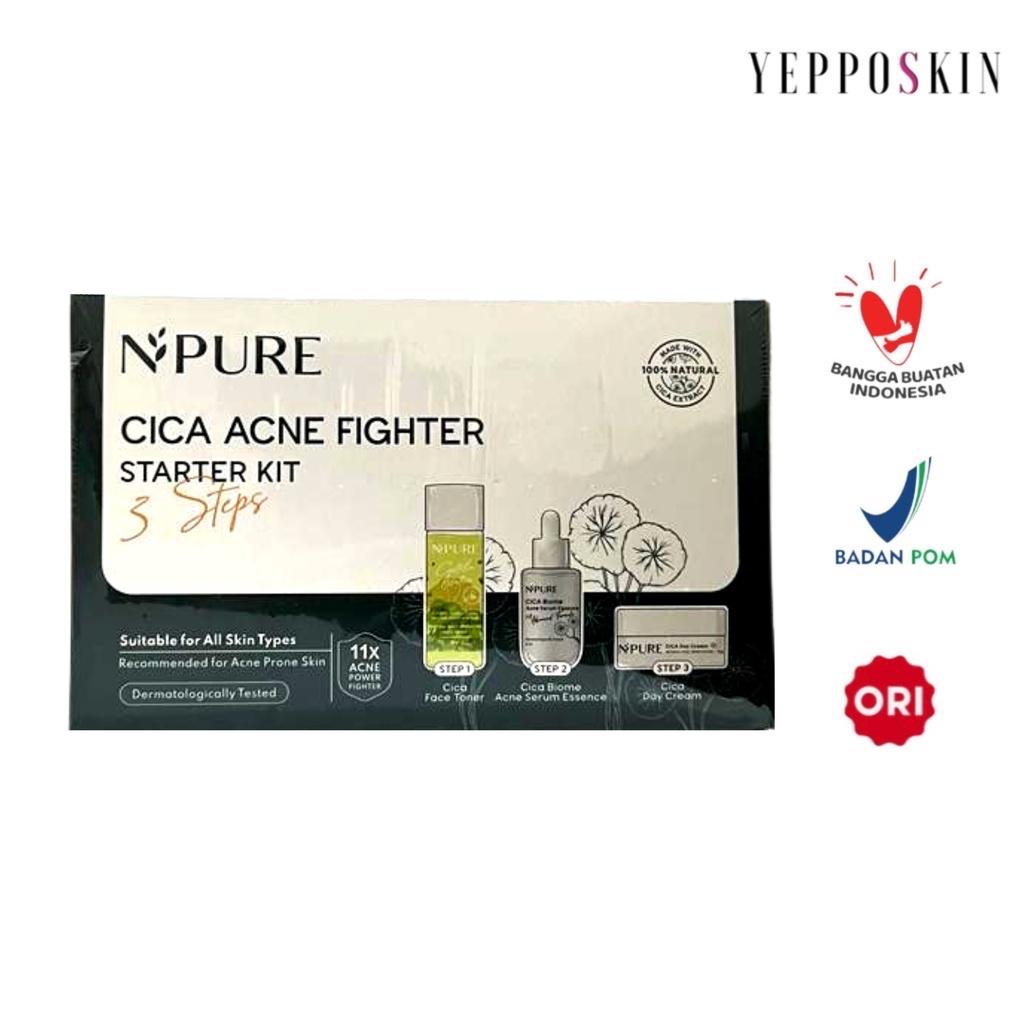 Jual NPURE Cica Acne Fighter Starter Kit | Shopee Indonesia