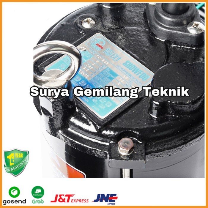 Jual Pompa Celup Limbah Air Kotor Showfou Fo-232 2Hp 380V Submersible ...