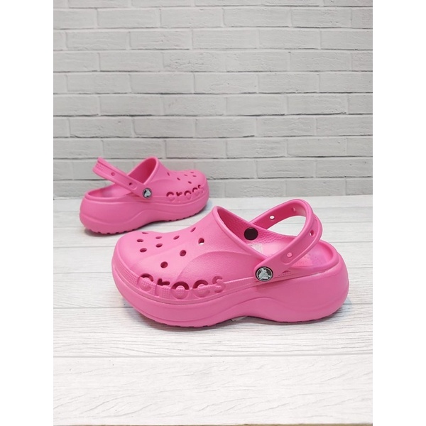 Jual SENDAL CROCS WANITA CLASSIC BAE CLOG SANDAL HEELS 6CM PLATFORM ...