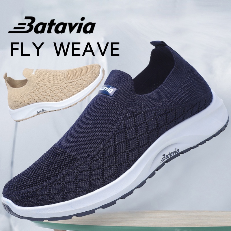 Jual Batavia Baru Pria Kanvas Sepatu Rajutan Sepatu Pria Nyaman ...