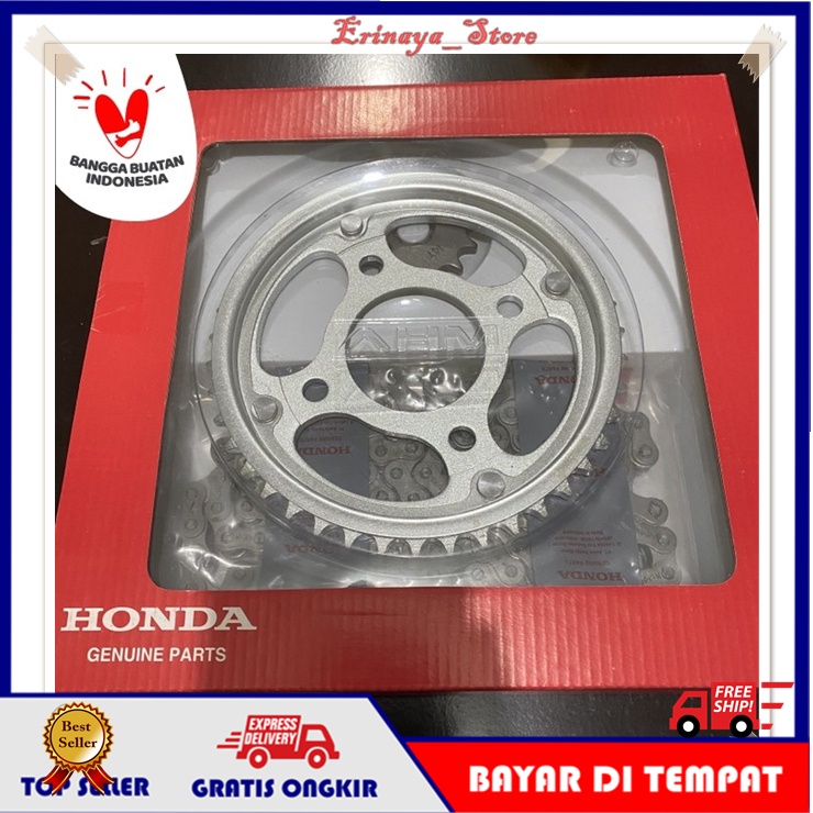 Jual ORIGINAL AHM Girset Gir Gear Set Gearset Paket Rantai Motor Honda ...