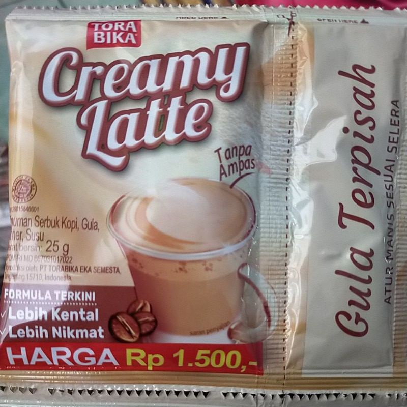 Jual Torabika creamy latte kopi sachet isi 10pcs | Shopee Indonesia
