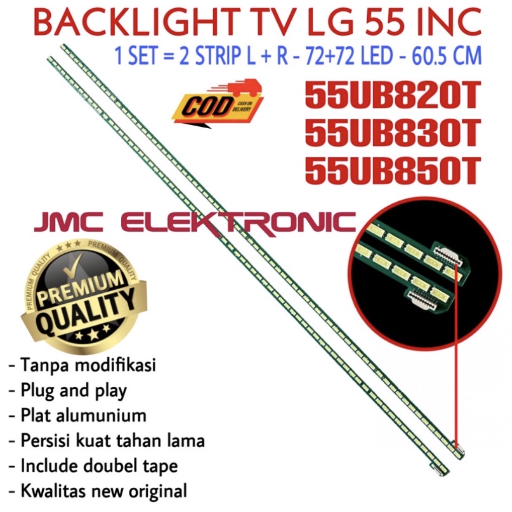 Jual BACKLIGHT TV LED LG 55 INCH 55UB820T 55UB830T 55UB850T 55UB820 55UB830 55UB850 55UB LAMPU ...