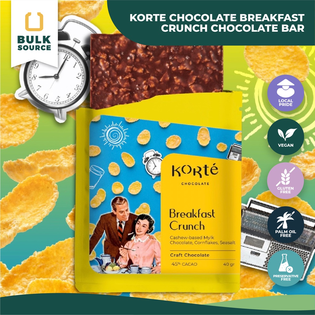 Jual Korte Chocolate - Breakfast Crunch Chocolate Bar | Shopee Indonesia