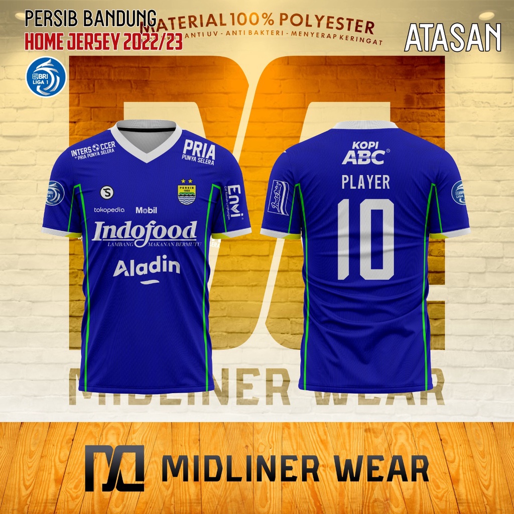 Jual Jersey baju kaos Atasan PERSIB BANDUNG HOME 2022 | Shopee Indonesia