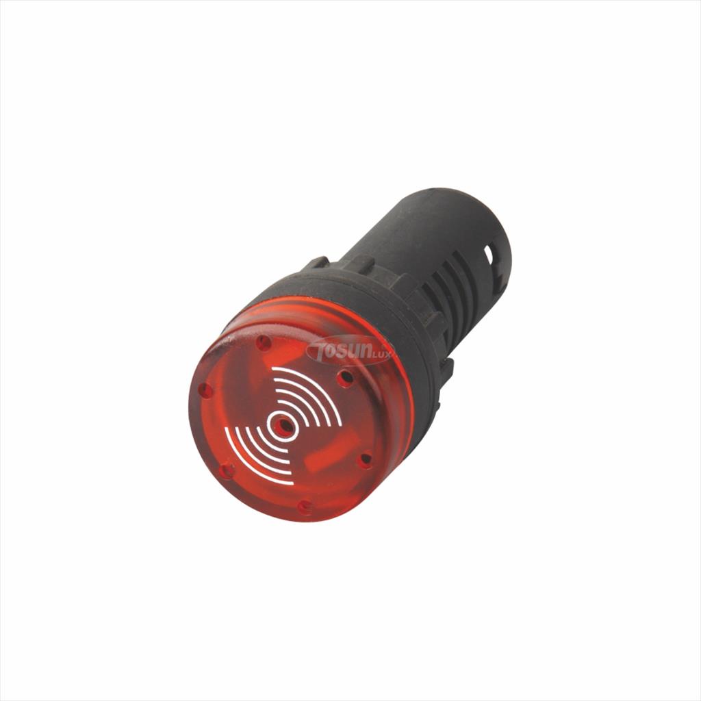 Jual Buzzer Indikator LED Flash AC/DC Tosun AD22-22M/R Warna Merah ...
