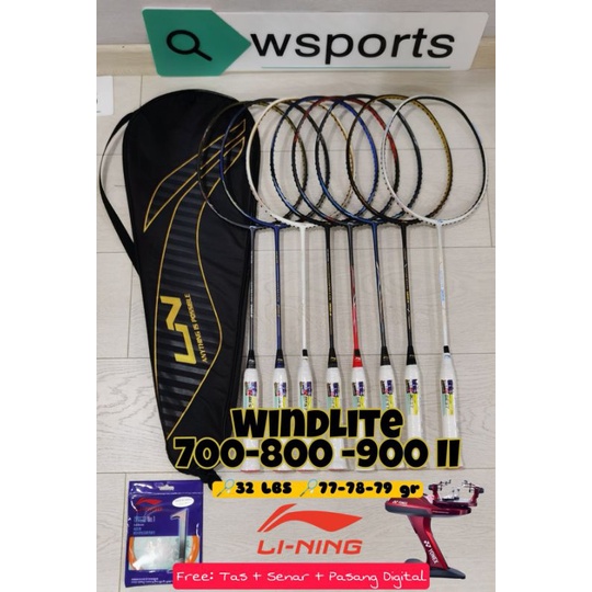 Jual Raket Badminton LiNing Wind Lite WINDLITE 700 800 900 32LBS 5U ...