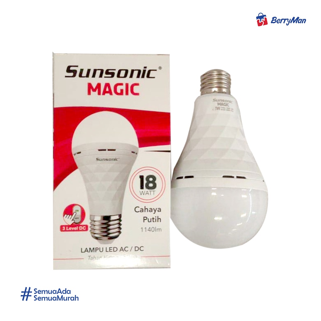 Jual Bohlam Lampu LED Emergency SUNSONIC MAGIC dengan 3 Mode Terang ...