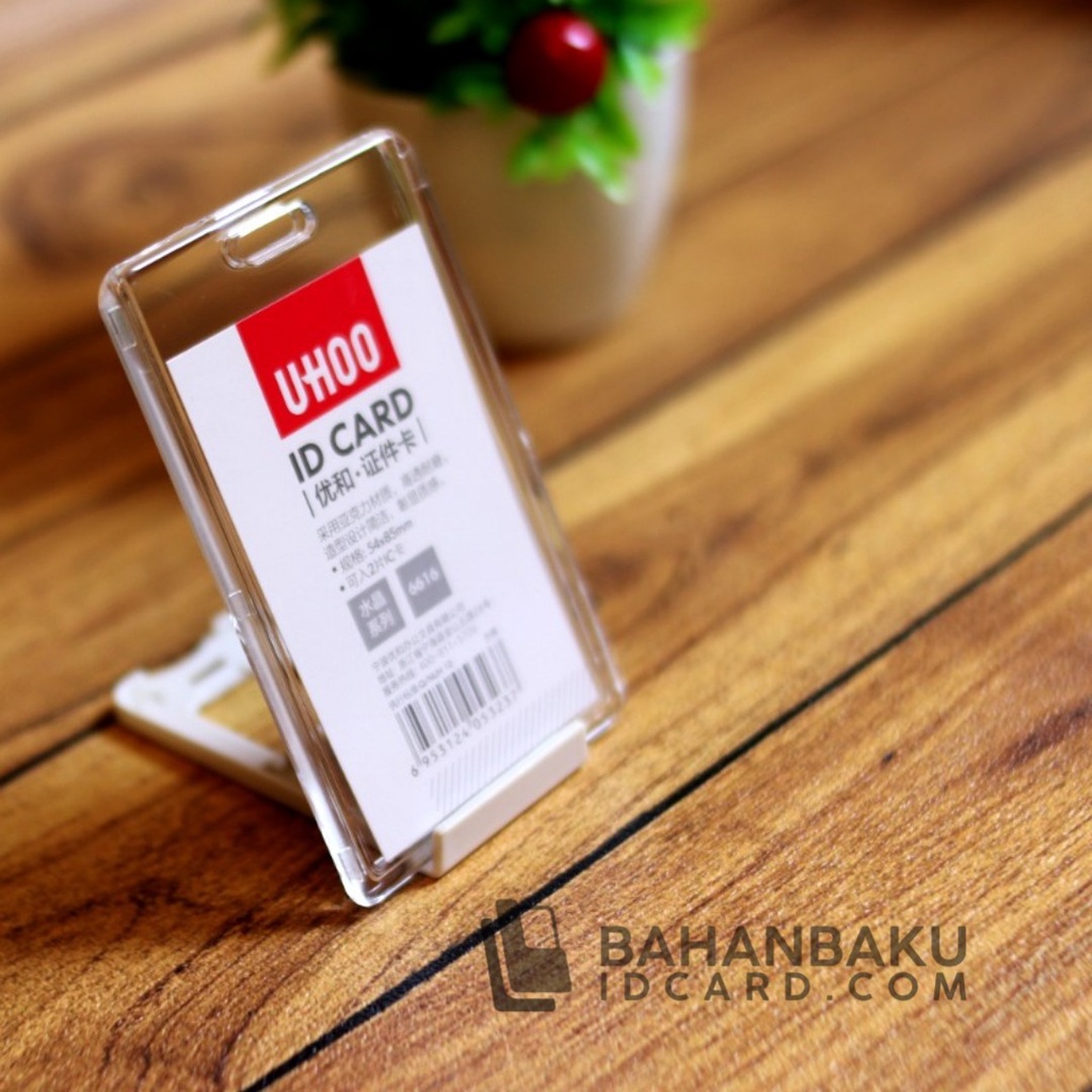 Jual Card holder Acrylic Transparent Badge ID Card casing Kartu pegawai akrilik UHoo 6024 ...