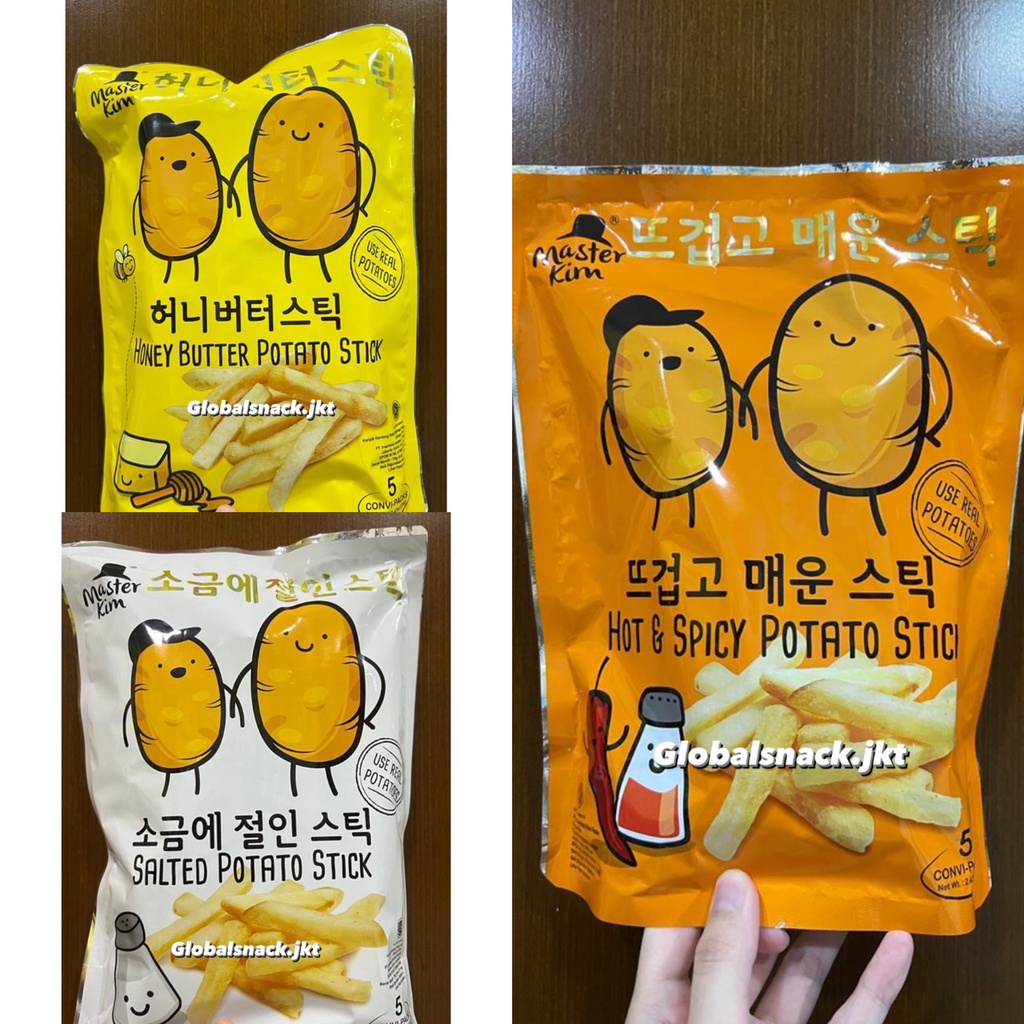Jual MASTER KIM POTATO SNACK SALTED POTATO STICK / HOT & SPICY / HONEY ...