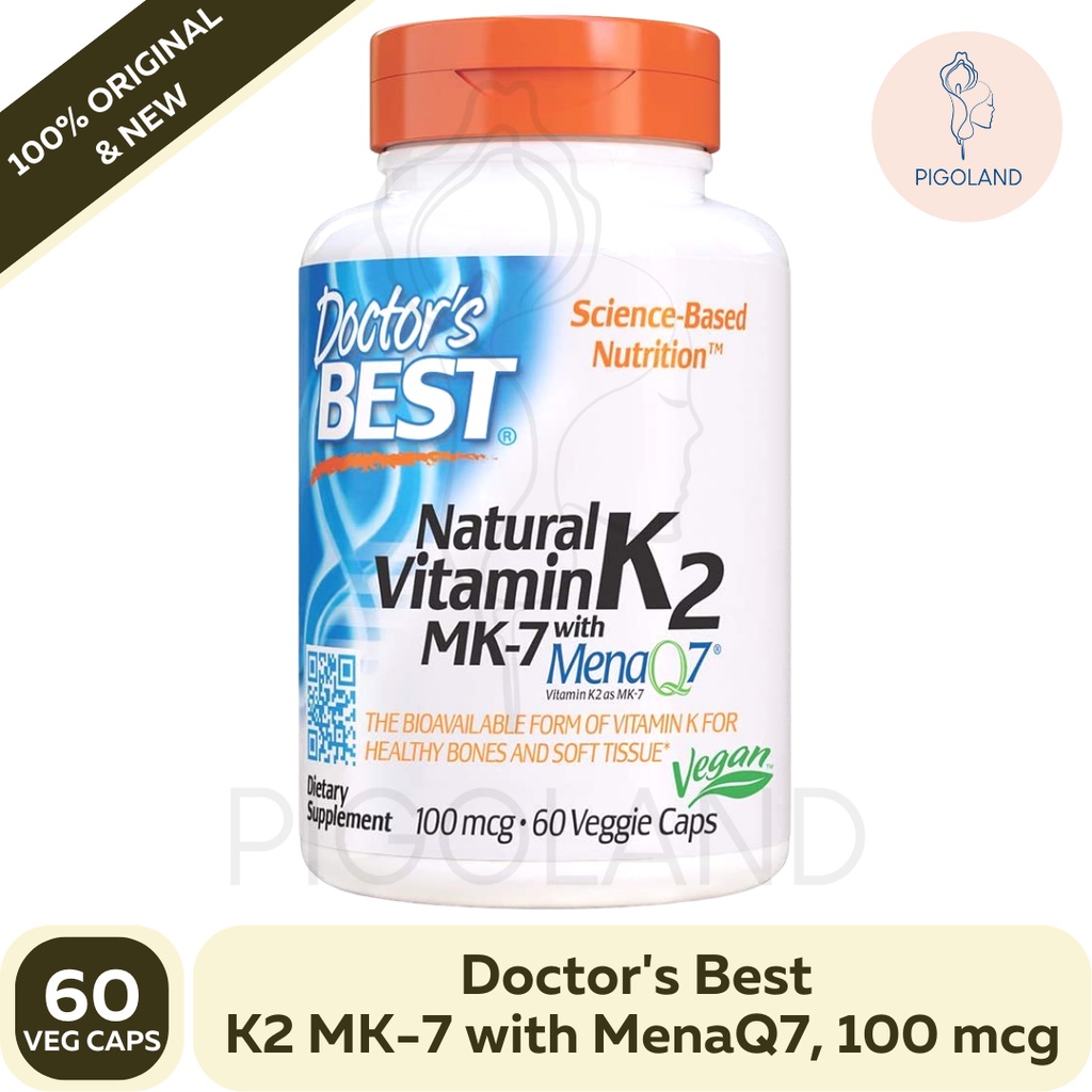 Jual Doctor's Best Natural Vitamin K2 Mk-7 Doctor Best K-2 MK 7 60 Veg Caps | Shopee Indonesia